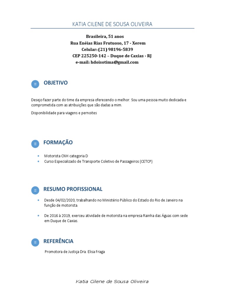 Currículo Katia | PDF