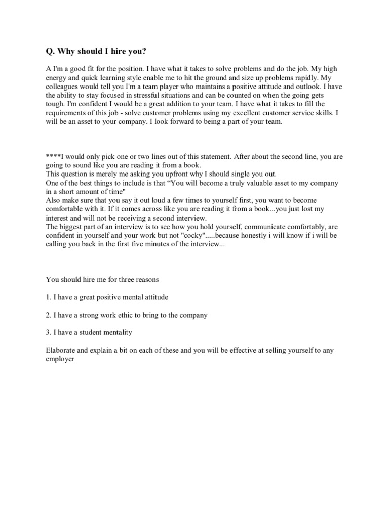 Interview Questions | PDF | Master Of Business Administration ...