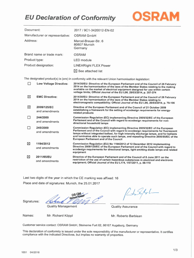 EU Declaration of Conformity | PDF | Electromagnetic Compatibility ...