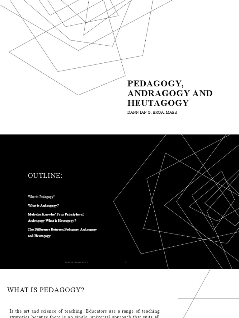 LP 100 Lesson 1 PEDAGOGY ANDRAGOGY AND HEUTAGOGY | PDF | Learning ...