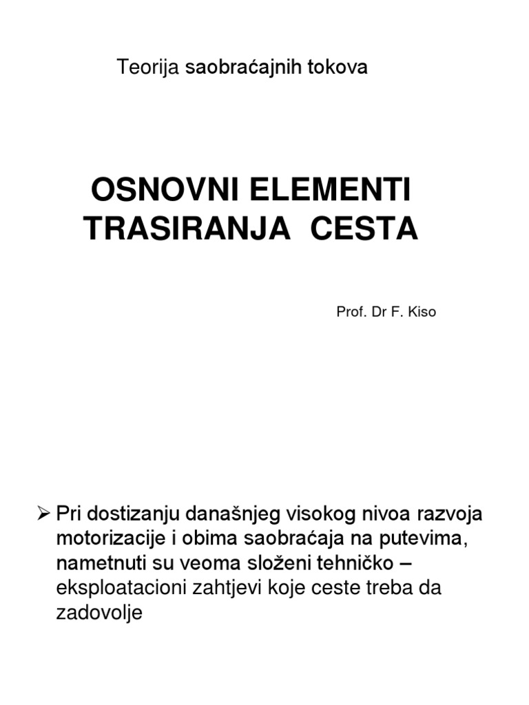 CP 4. - Elementi Trase | PDF