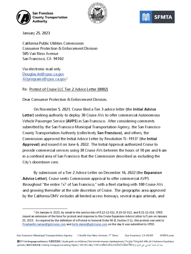 Cruise Letter | PDF | Public Transport | Transport