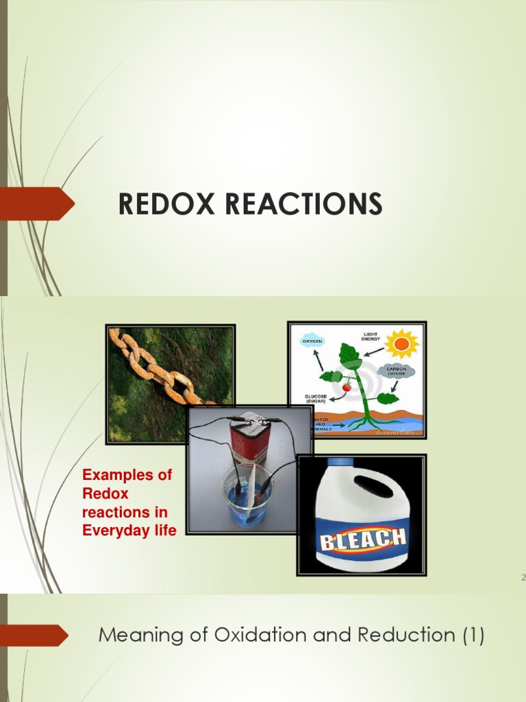 Understanding Redox Reactions: Oxidation States, Electron Transfer, and ...