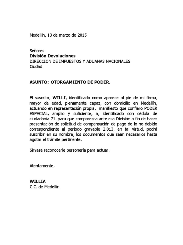 Poder Devolución | PDF