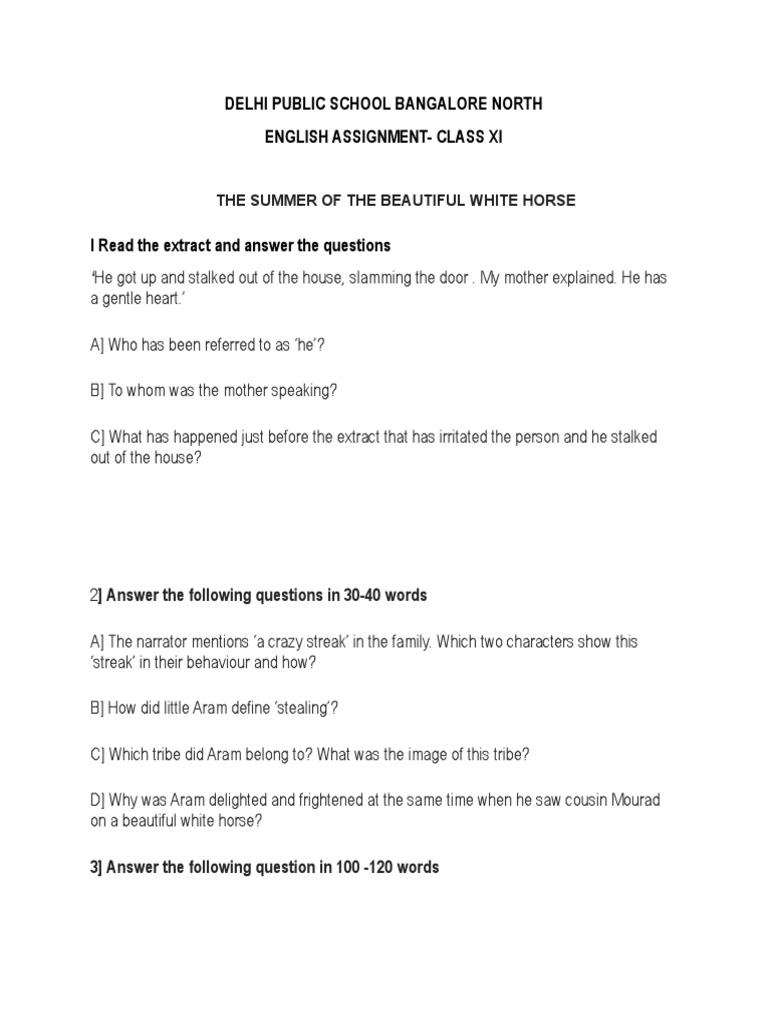 English Assignment: Class XI Analysis | PDF | Poetry | General Fiction