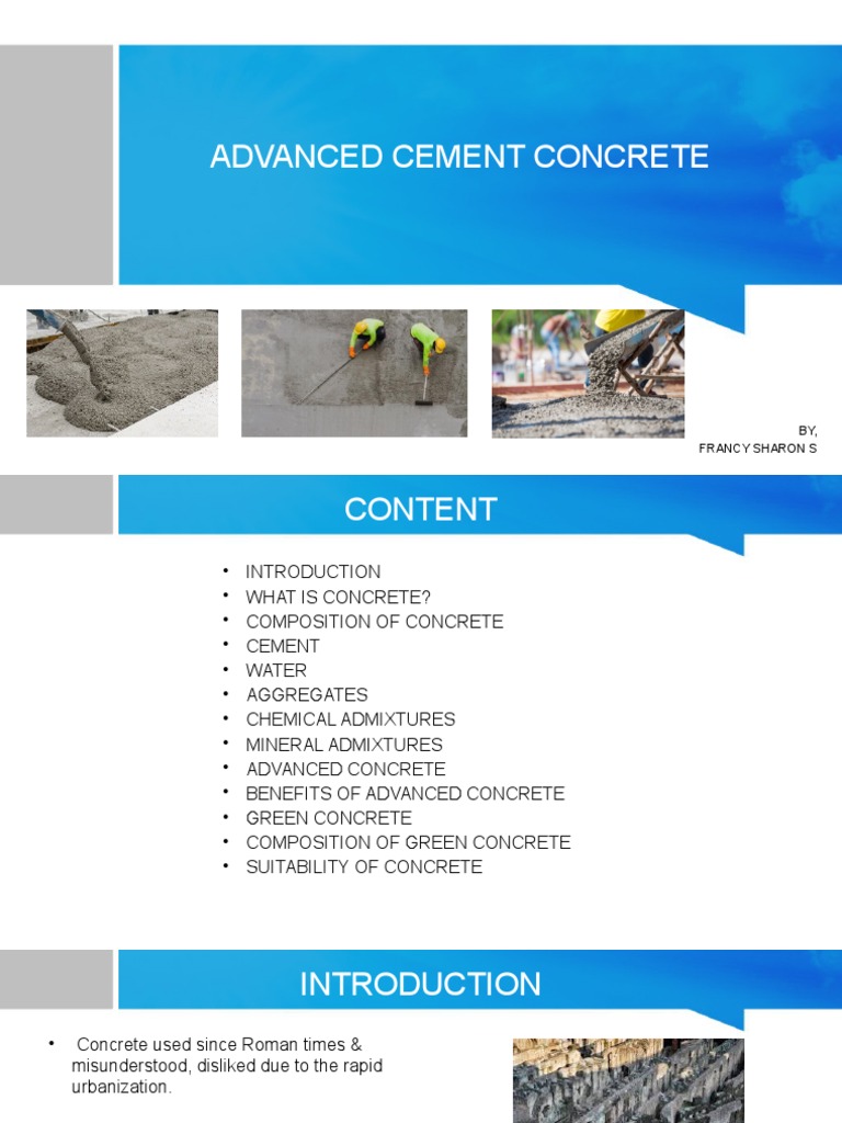 Advanced Cement Concrete | PDF | Concrete | Cement