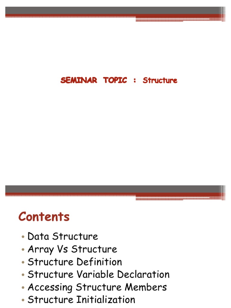 Structure Pdf Array Data Structure Data Type