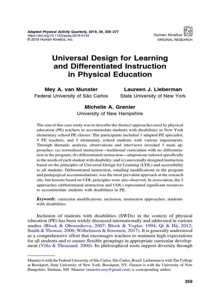 Universal Design For Learning and Differentiated Instruction in ...