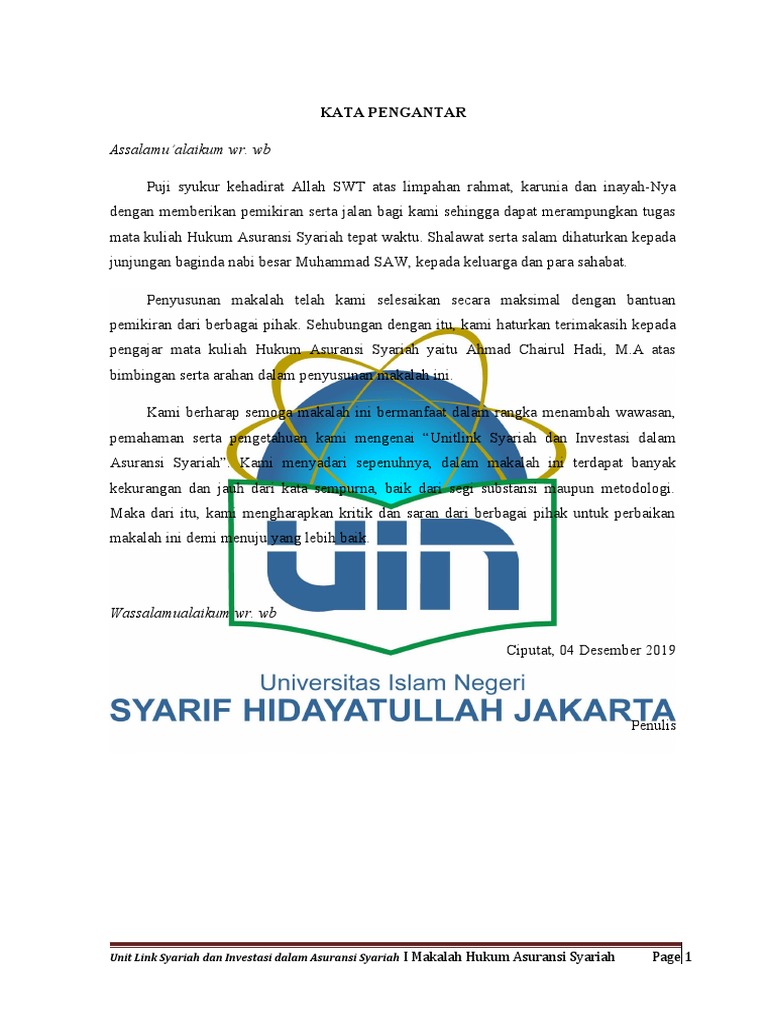 Asuransi Unitlink Syariah | PDF
