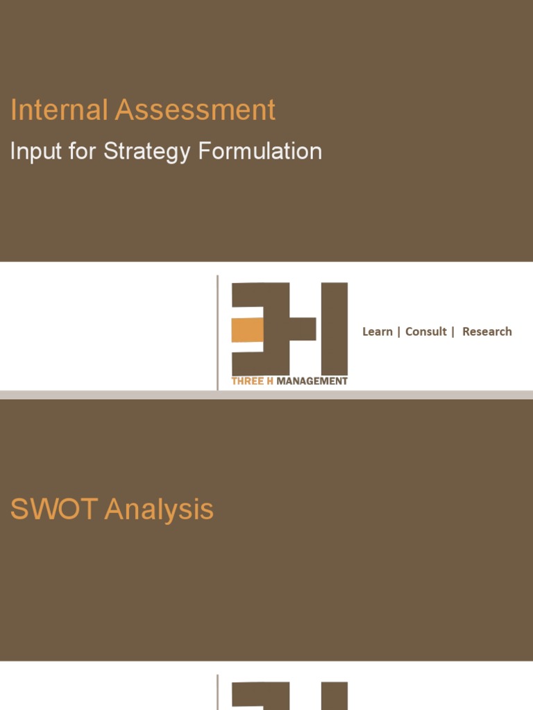 Internal Assessment | PDF | Swot Analysis | Performance Indicator