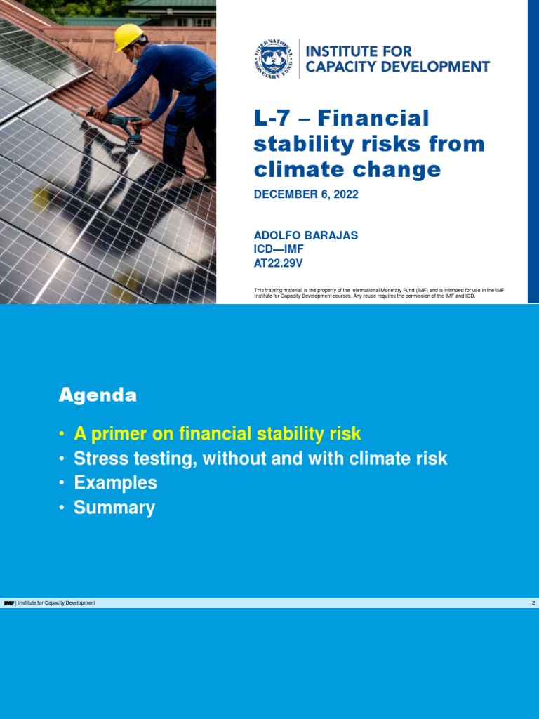 L7 - Financial Stability Risks From Climate Change | PDF | Financial ...