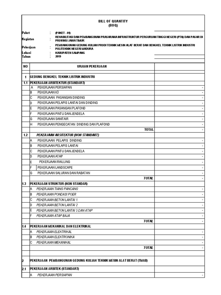 BOQ Fix Politera 18092019 OK | PDF | Teknologi & Rekayasa
