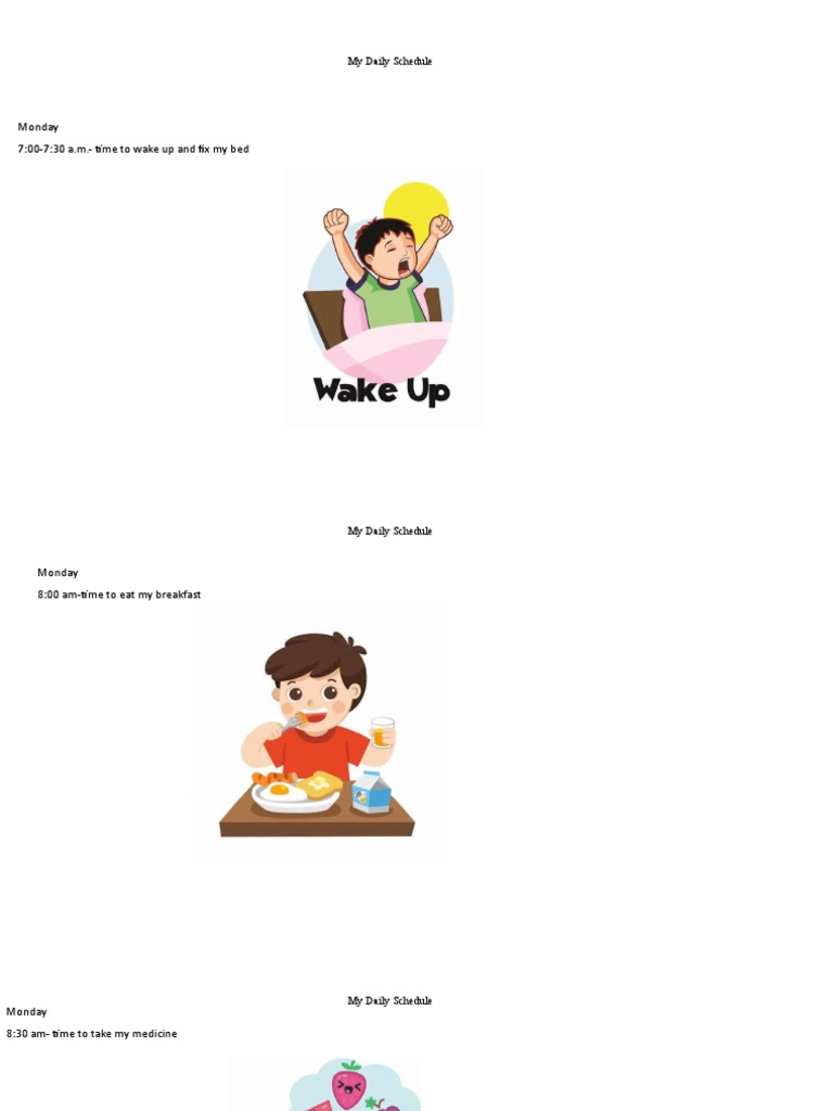 My Daily Schedule | PDF