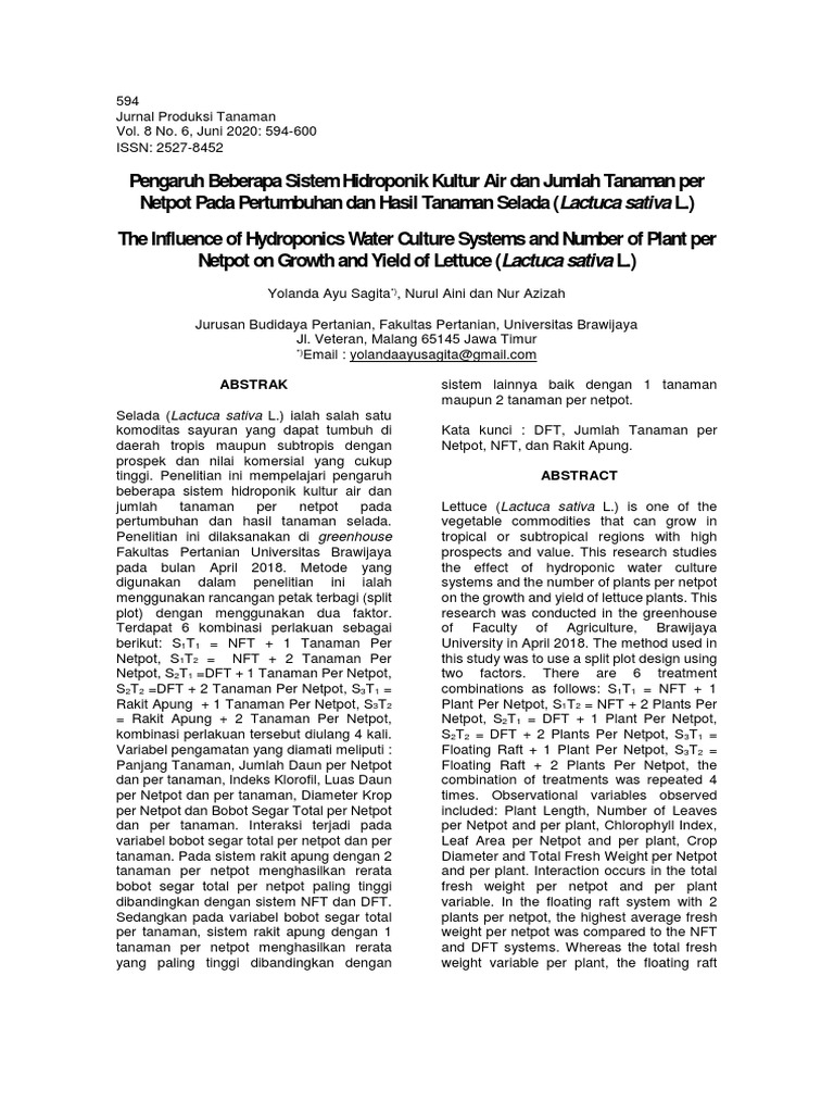 NFT Vs DFT Vs Rakit Apung (Sagita DKK) | PDF | Griya & Taman | Sains & Matematika
