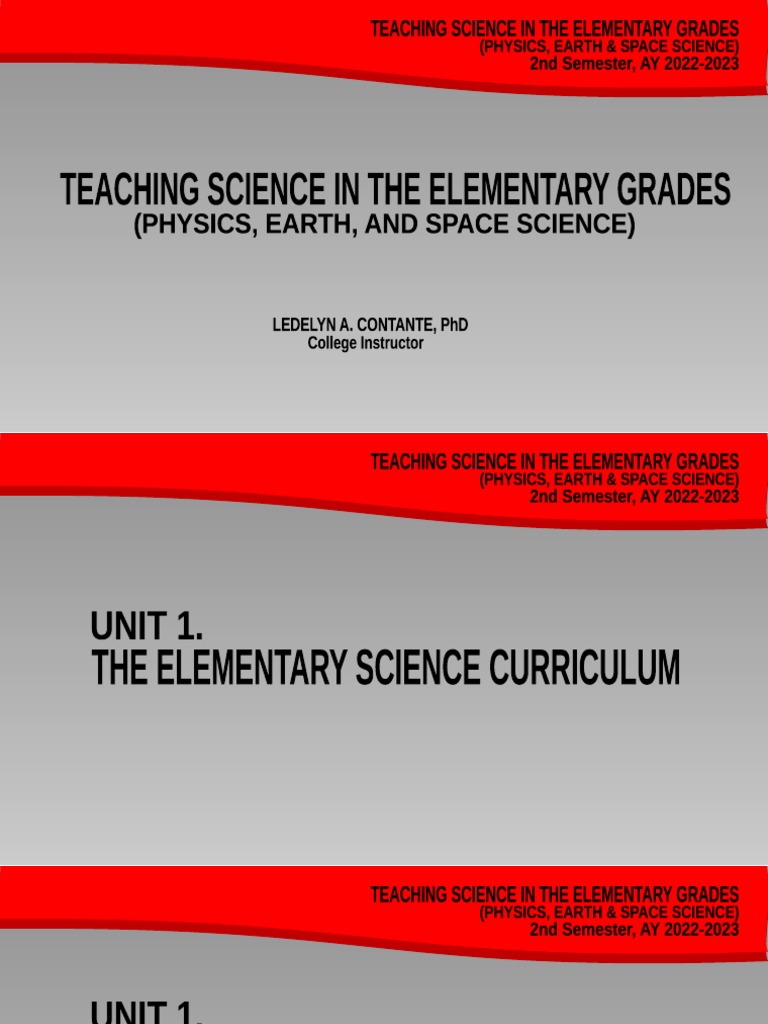 The Basic Education Science Curriculum Framework | PDF | Curriculum ...