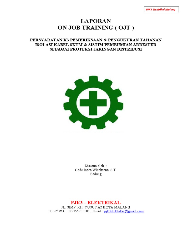 Laporan OJT Ahli K3 | PDF