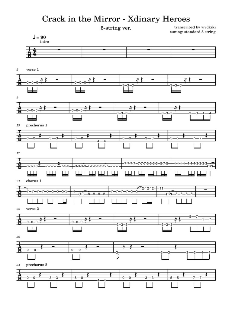 Crack in the Mirror - Guitar Tabs | PDF