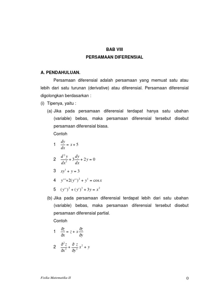 Persamaan Differensial | PDF