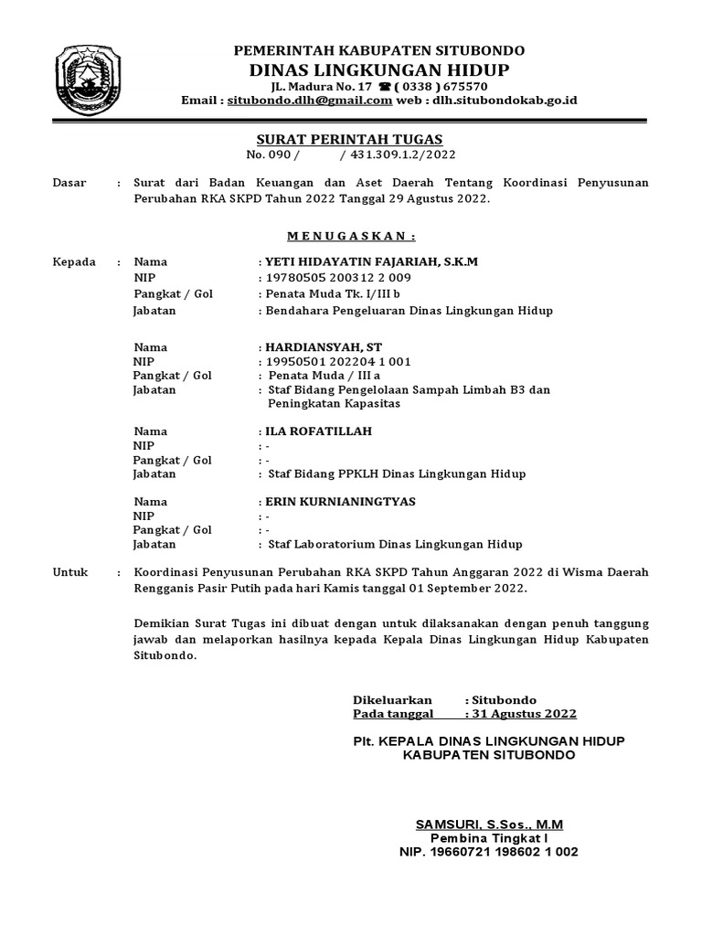 Surat Tugas | PDF