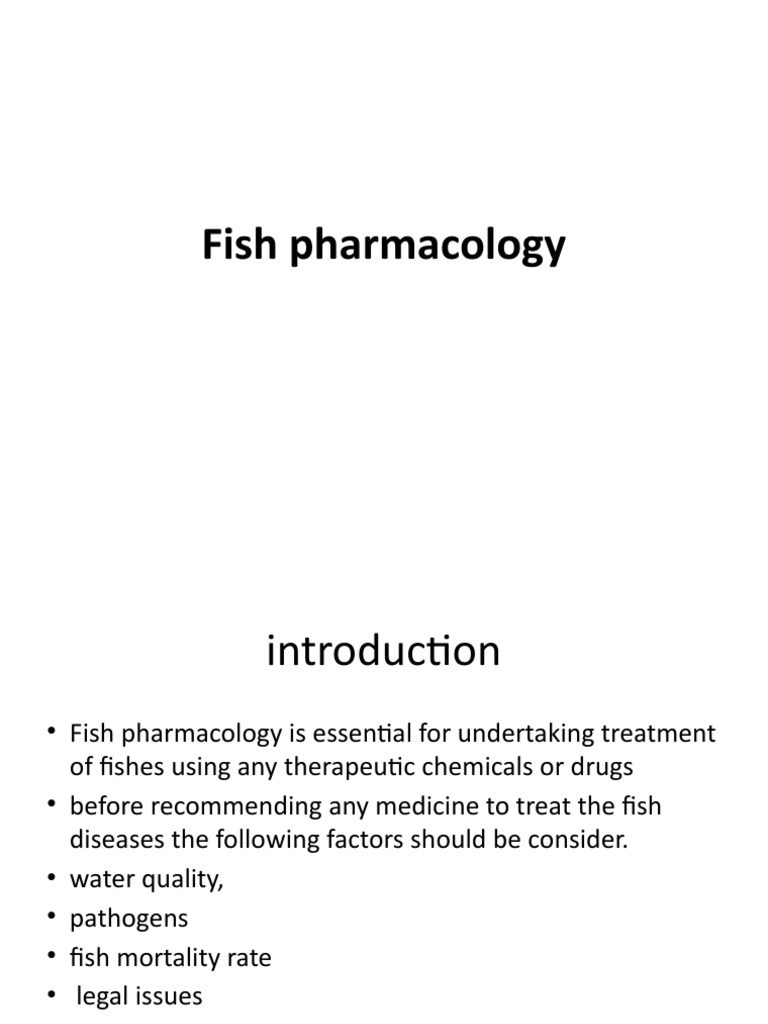 Fish Pharmacology U 7 C 2 | PDF | Drug Metabolism | Water
