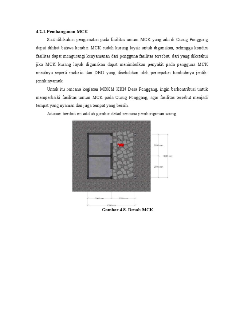 Pembangunan MCK Curug Ponggang | PDF