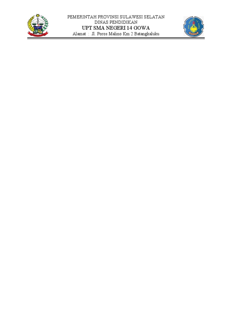 Upt Sma Negeri 14 Gowa | PDF