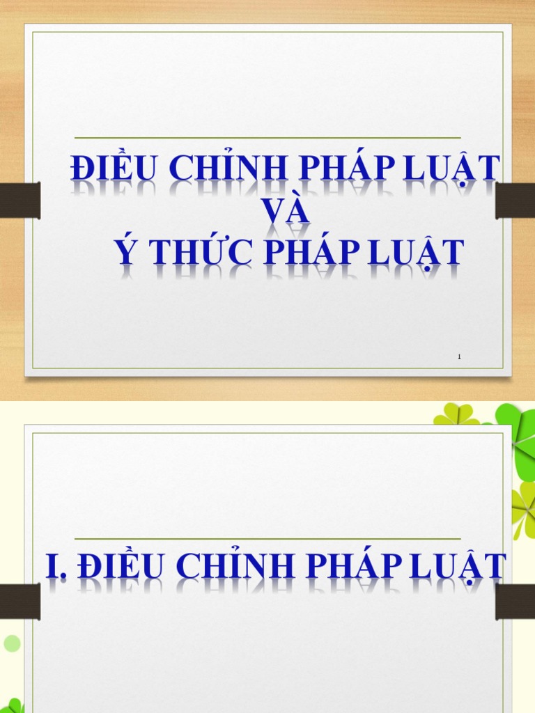 Bài 4. Điều chỉnh pháp luật và ý thức pháp luật và pháp chế | PDF
