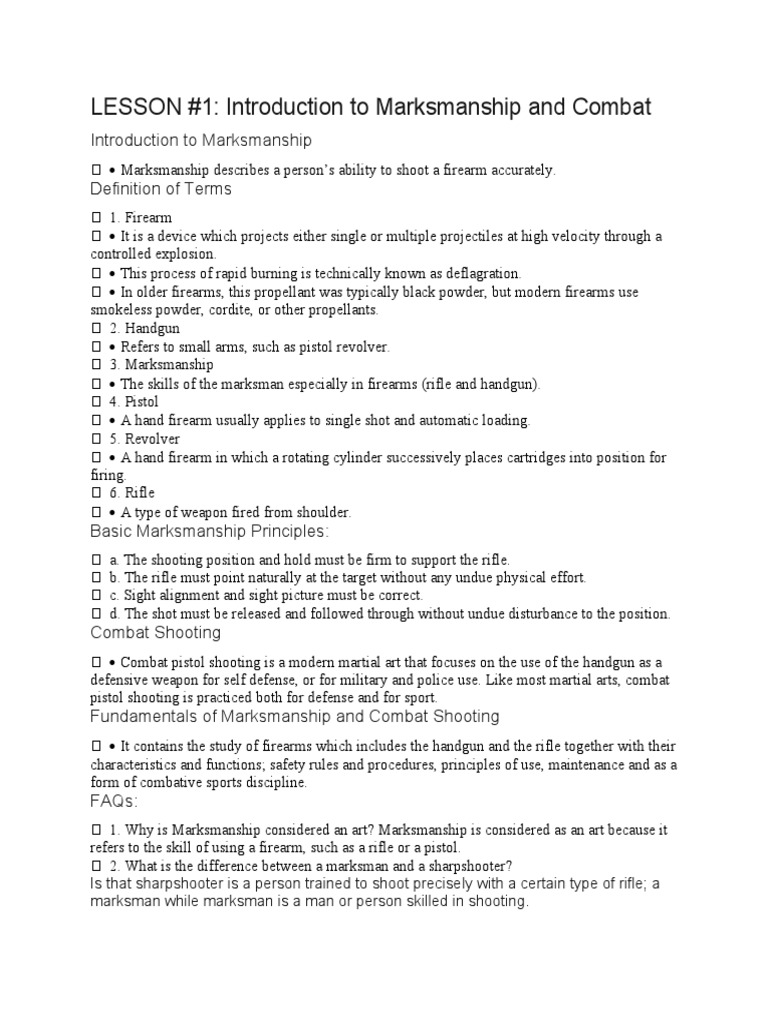 Lesson | PDF | Gun Barrel | Firearms