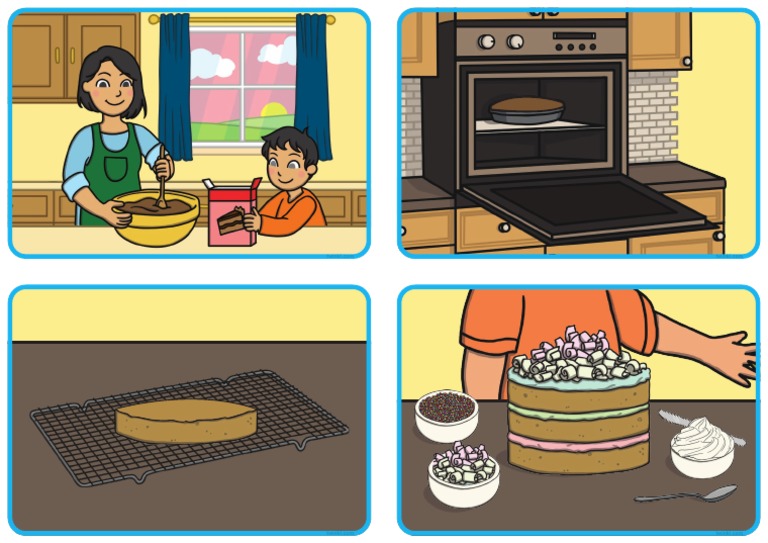 T S 1501 Sequencing Cards Making A Cake - Ver - 1 | PDF
