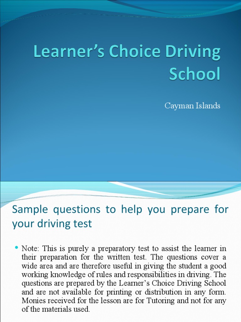 Driving material | PDF