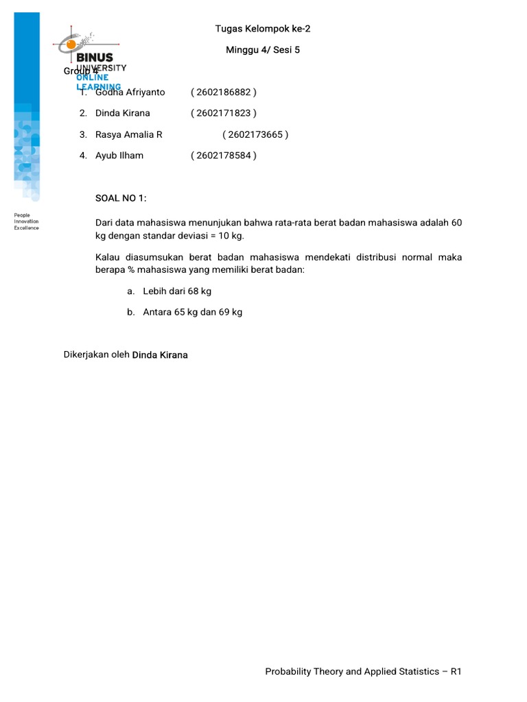 2212 Stat6174037 Toda TK2-W4-S5-R1 Team4 | PDF