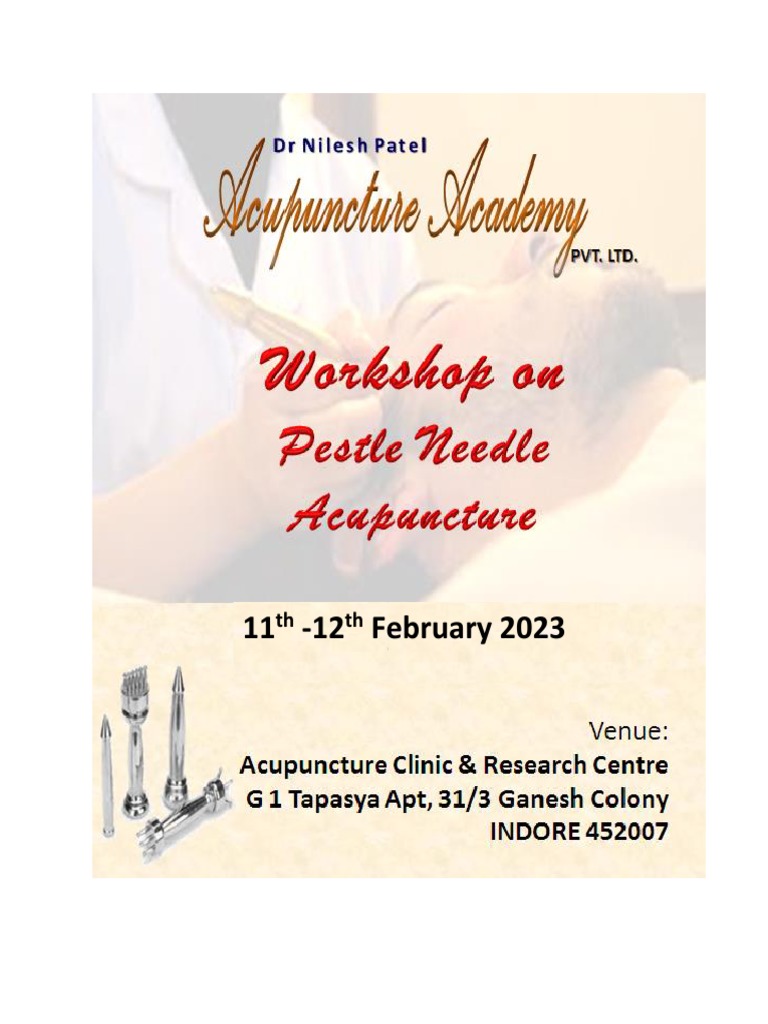 Pestle Needle Acupuncture Workshop | PDF