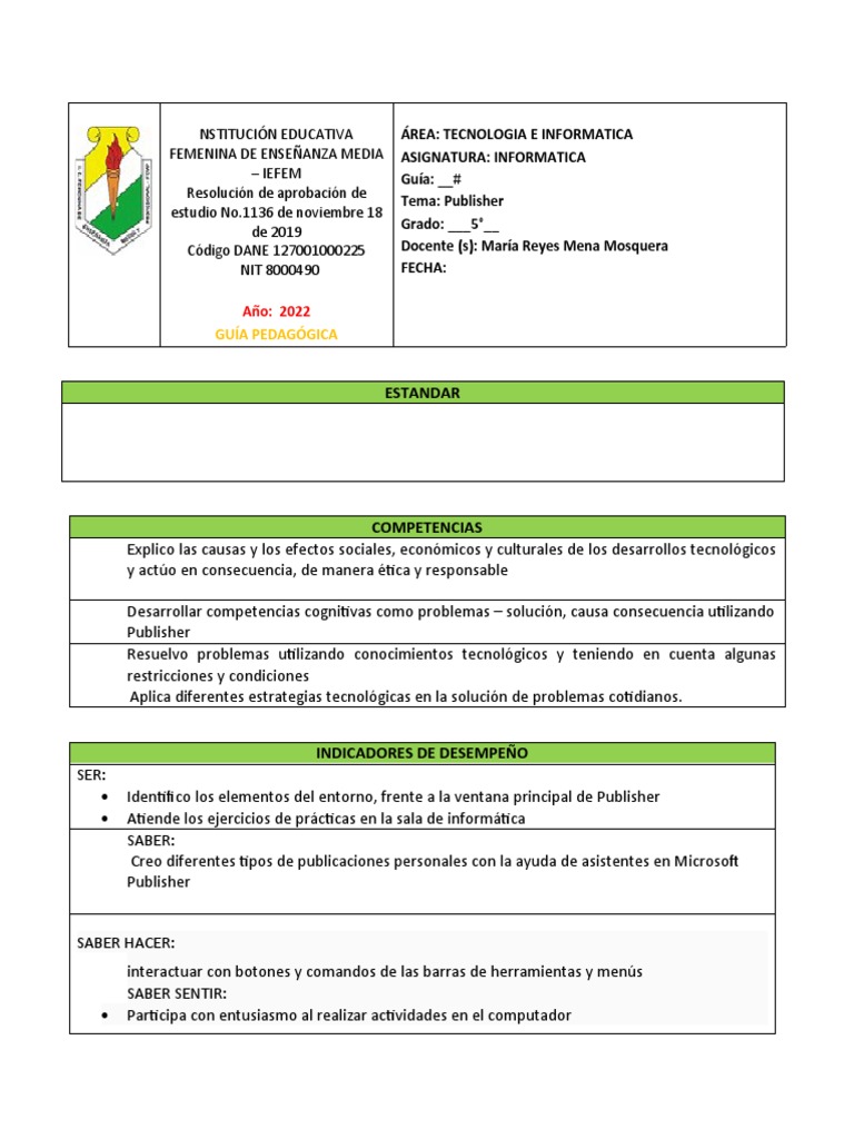 Guia # 3 de Informatica 5° 2022 | PDF | Archivo de computadora ...