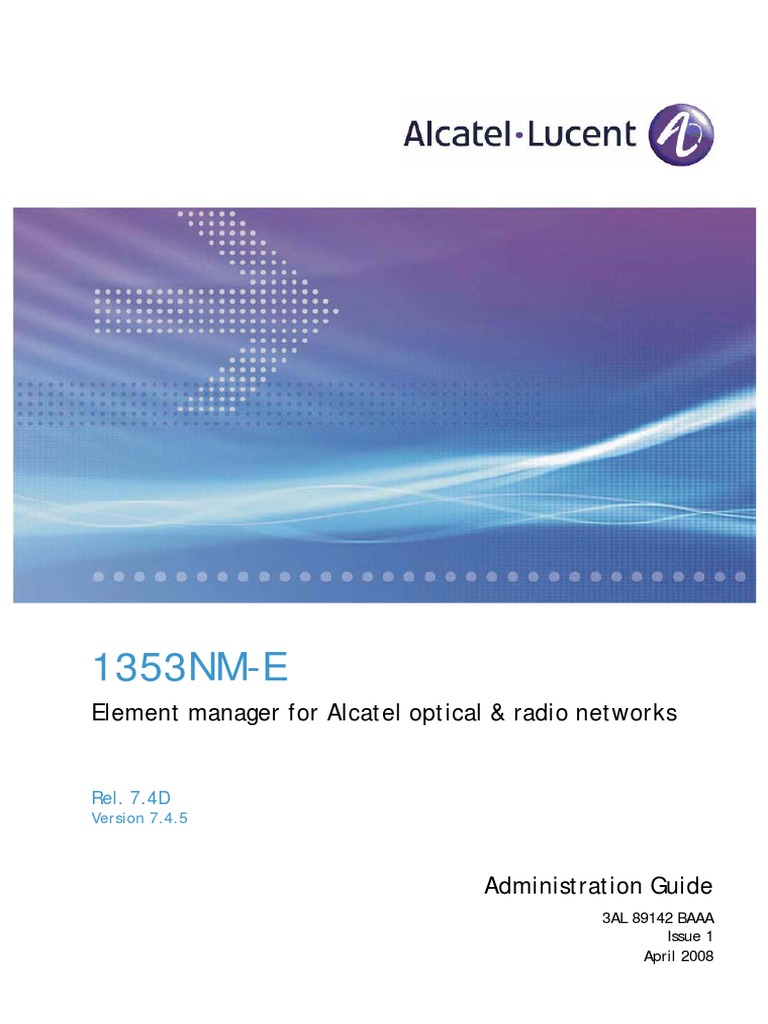 3AL89142BAAA - V1 - 1353NM-E Element Manager For Alcatel Optical ...