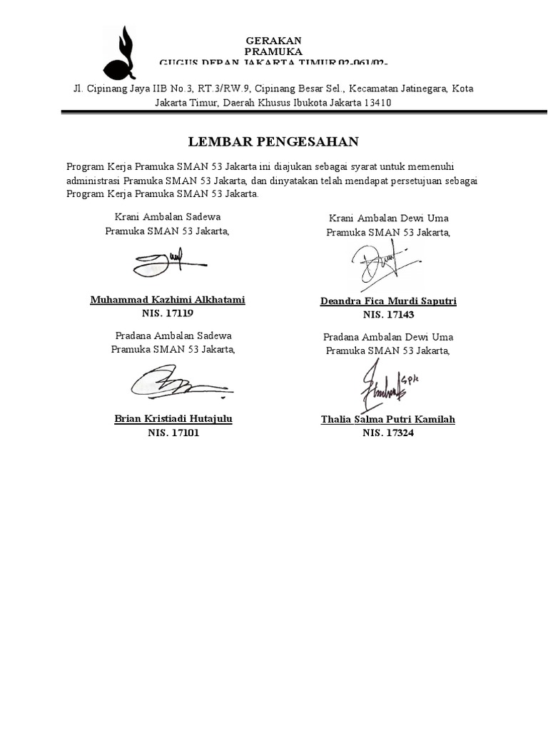 Program-Kerja-Ambalan 53 2023 - 2024 Revisi | PDF