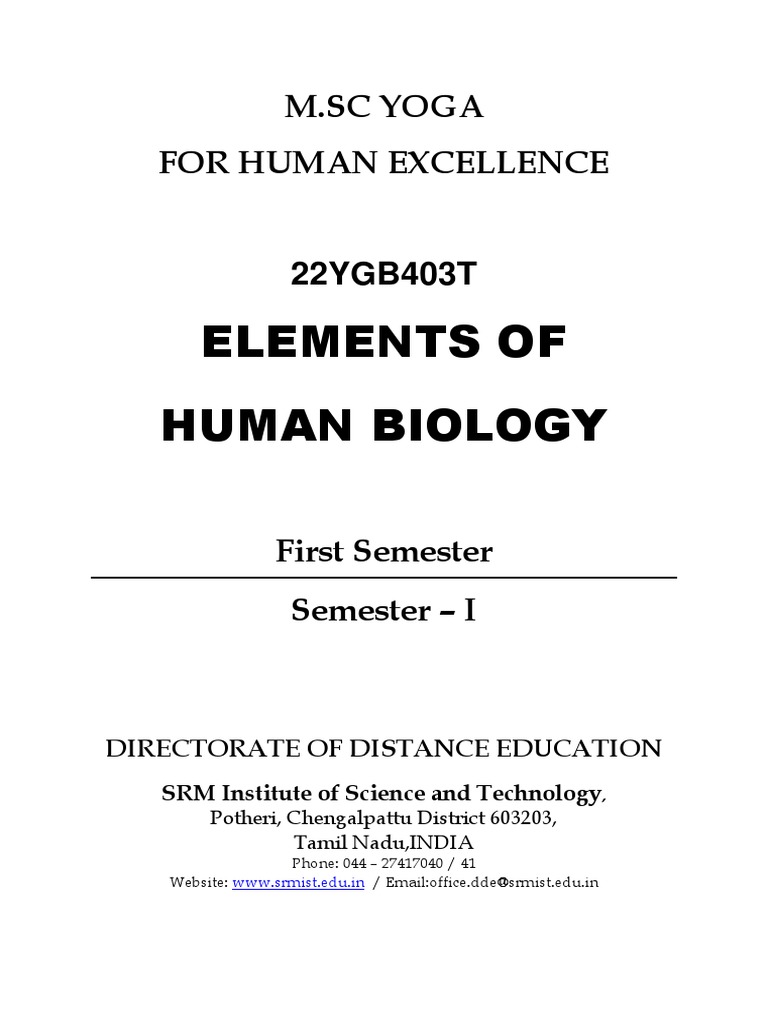 Elements of Human Biology | PDF | Cell Membrane | Cell (Biology)