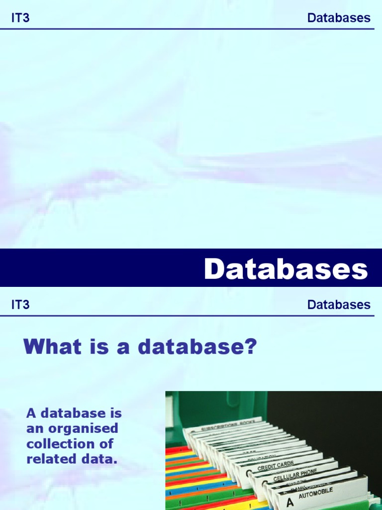 Databases | PDF | Databases | Relational Database Databases | PDF | Databases | Relational Database