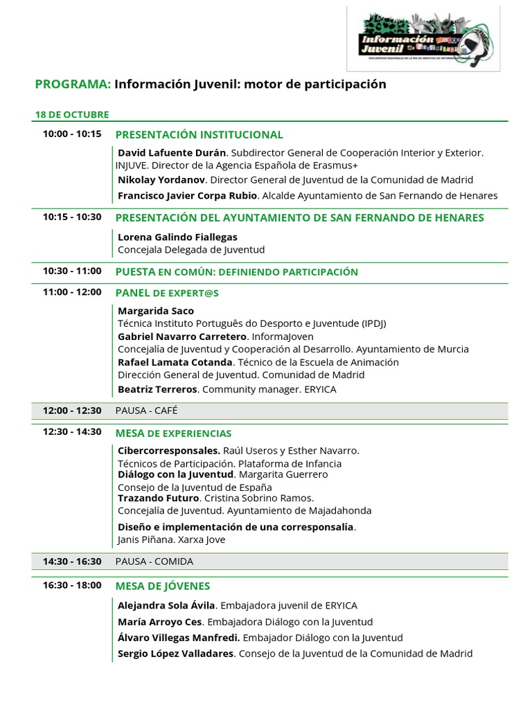 Borrador Programa V Encuentro Sij. 2022 V - 3 | PDF
