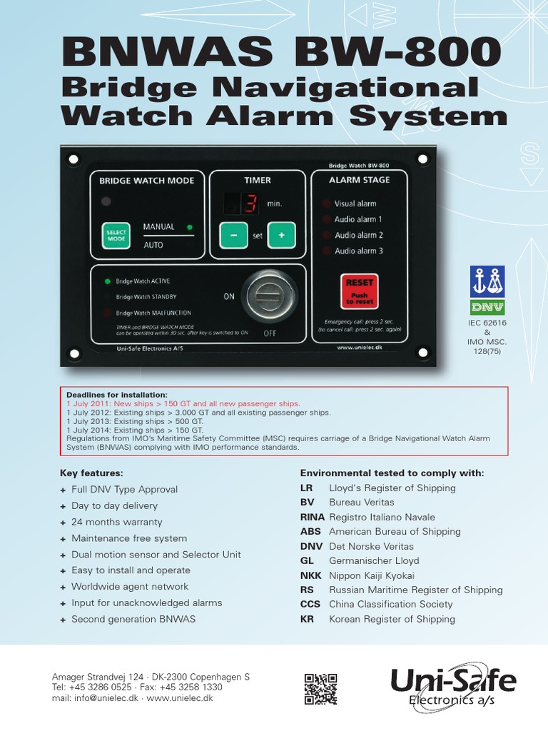 BNWAS BW-800 Brochure 2012 | PDF | Manufactured Goods | Shipping