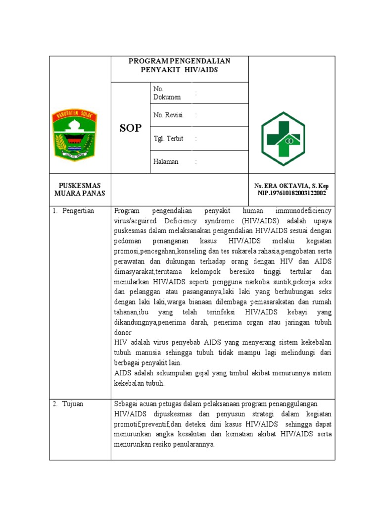 2023 - Sop Program Pengendalian Penyakit Hiv | PDF