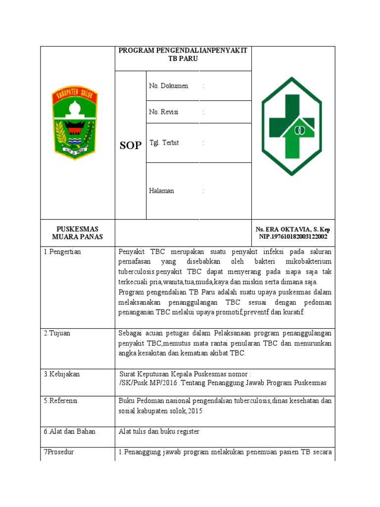 2023-Sop Program Pengendalianpenyakit TB | PDF