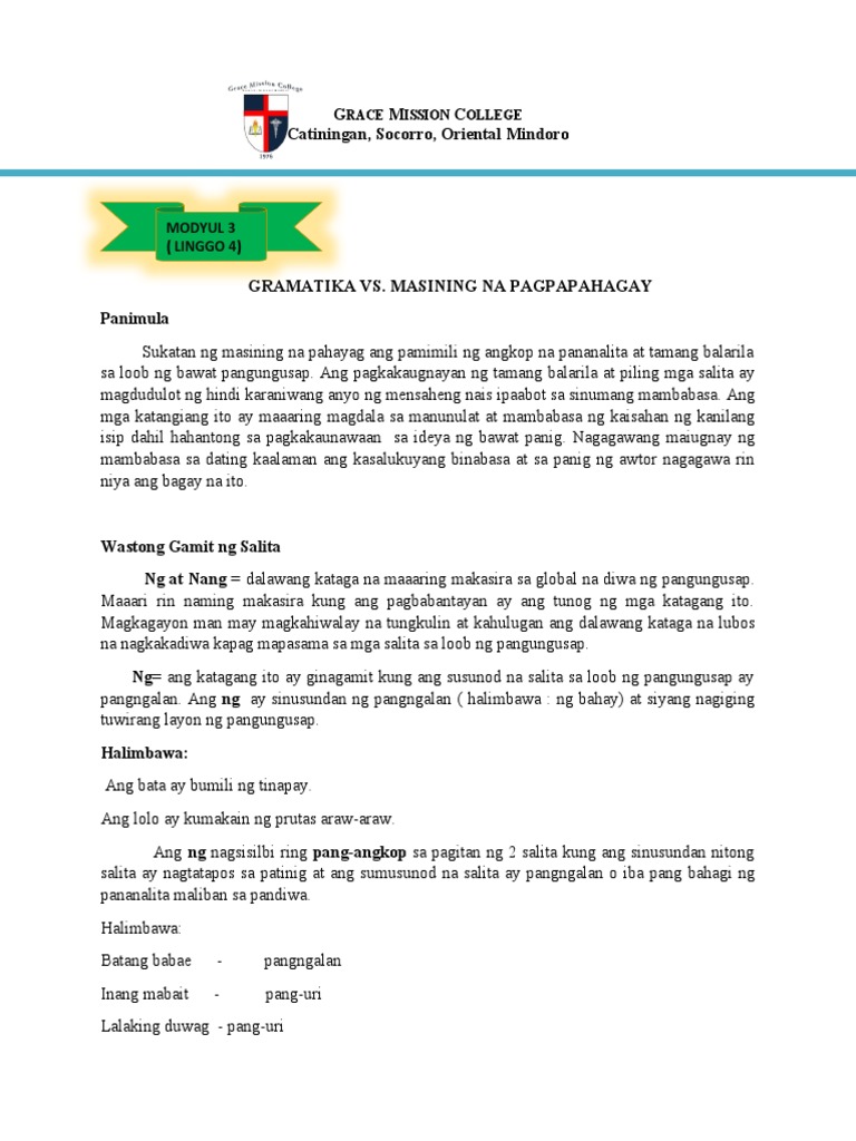 Masining Module 3 | PDF