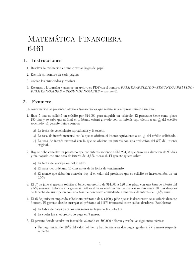 Examen 1er Parcial 6461 | PDF | Dinero | Economias