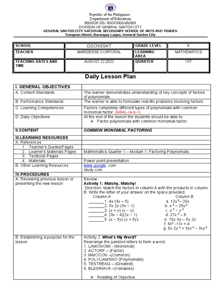 DLP Factoring | PDF | Factorization | Polynomial