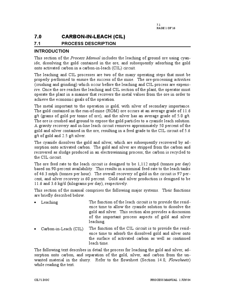 CIL Circuit | PDF | Ph | Hydroxide