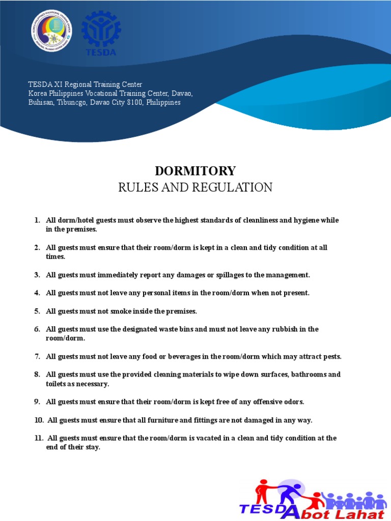 Dormitory Rules and Regulation | PDF