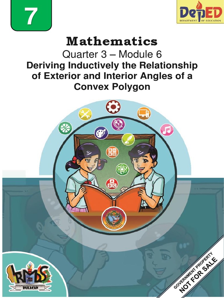 Math 7 - Q3 - Module 6 - Deriving Inductively The Relationship of Exterior and Interior Angles ...