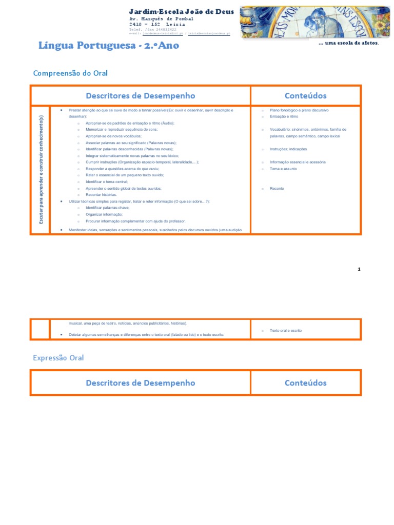 Língua Portuguesa 2º Ano Pdf Palavra Sílaba