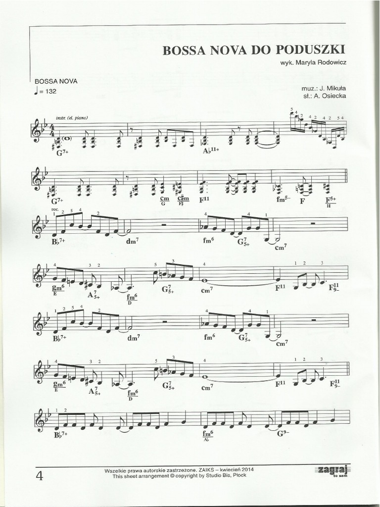 Bossa Nova Do Poduszki | PDF