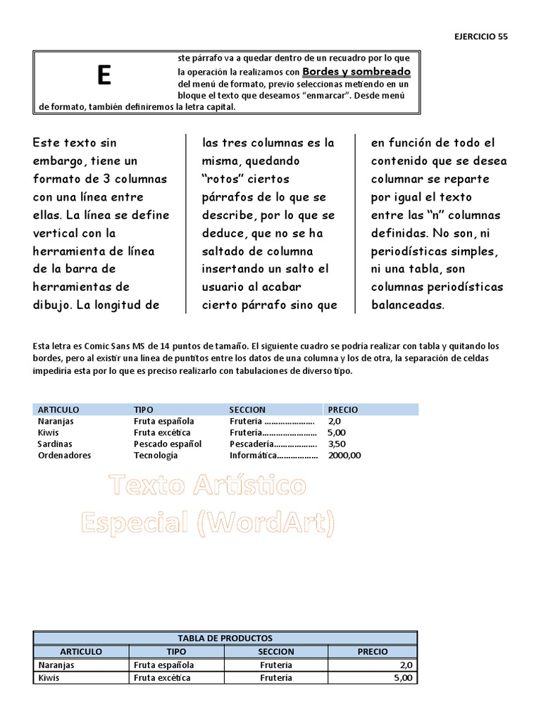 Ejercicio 55 | PDF | Informática
